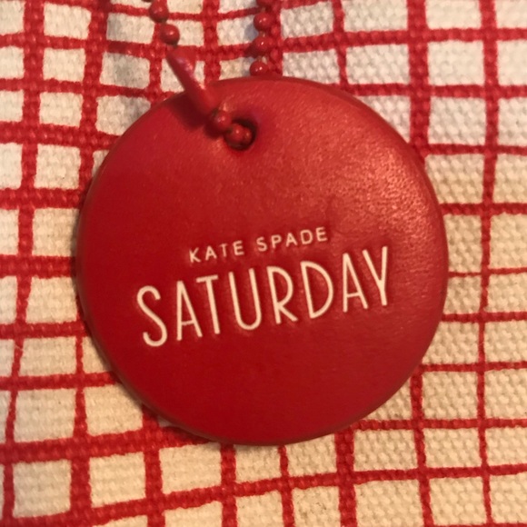 kate spade | Bags | Kate Spade Saturday Round Bottom Tote Red Check ...